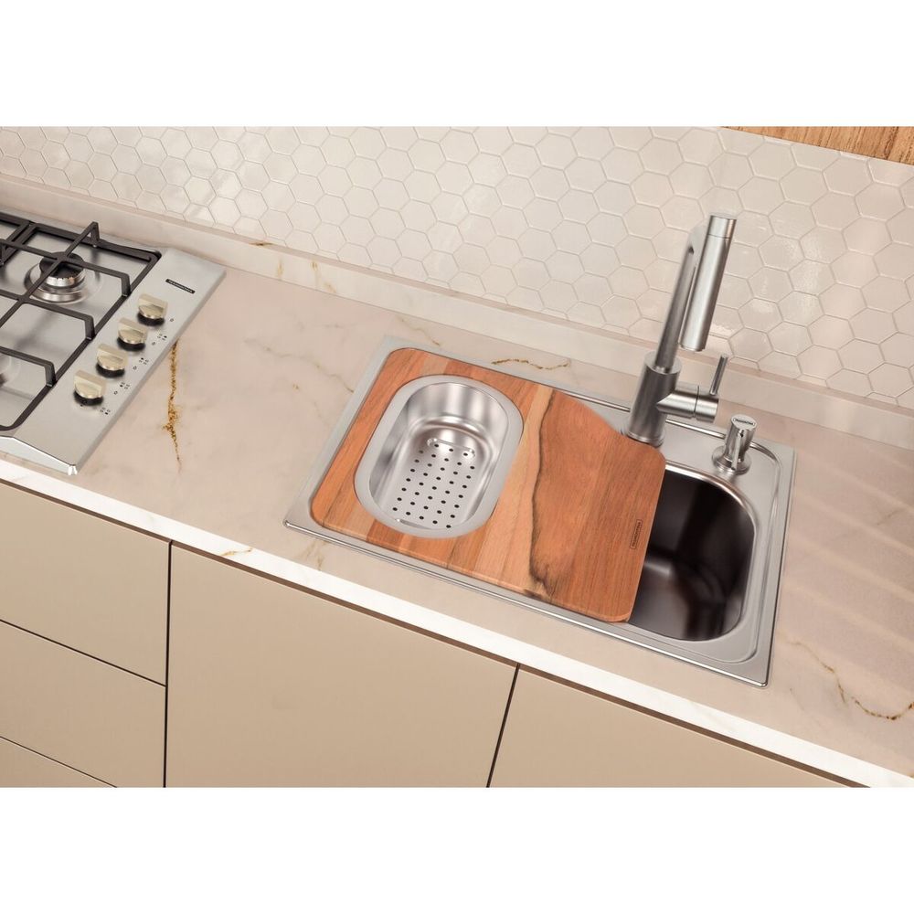 Bacha de Empotrar Morgana Compact 48 FX Tramontina de Acero Inoxidable ...